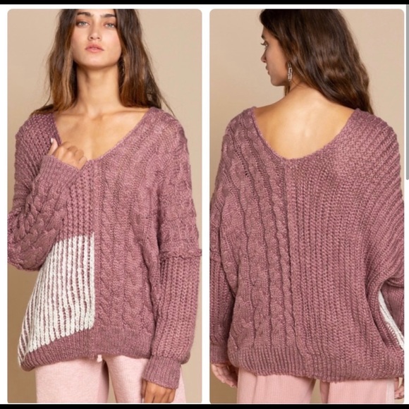 POL | Sweaters | New Pol 2 Type Weaving Oversized Dolman Sleeve Reverse ...